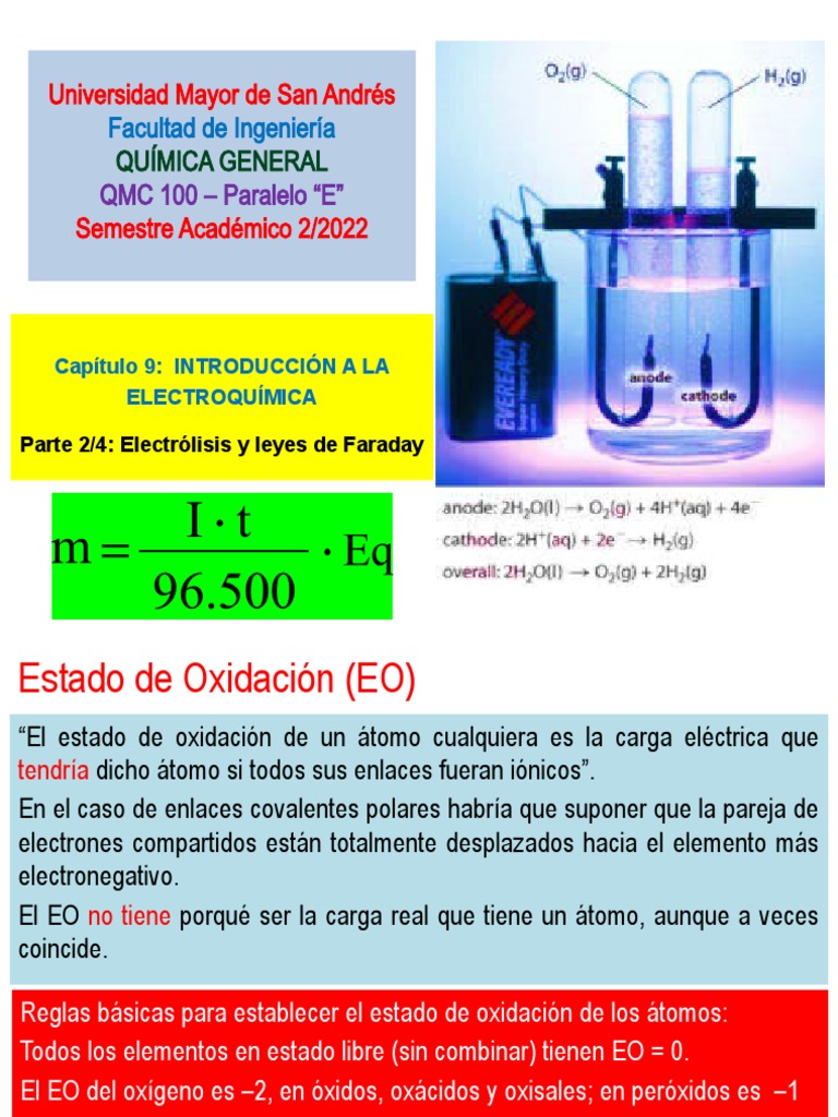 CAP 9 INTRODUCCIÓN A LA ELECTROQUIMICA - Parte 2 Electrólisis | PDF | Redox | Electrodo