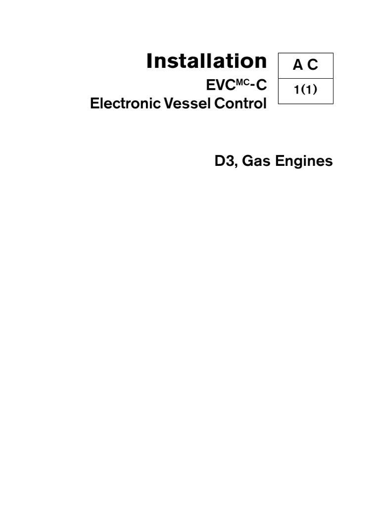 Installation: EVC - C Electronic Vessel Control AC | Download Free PDF ...