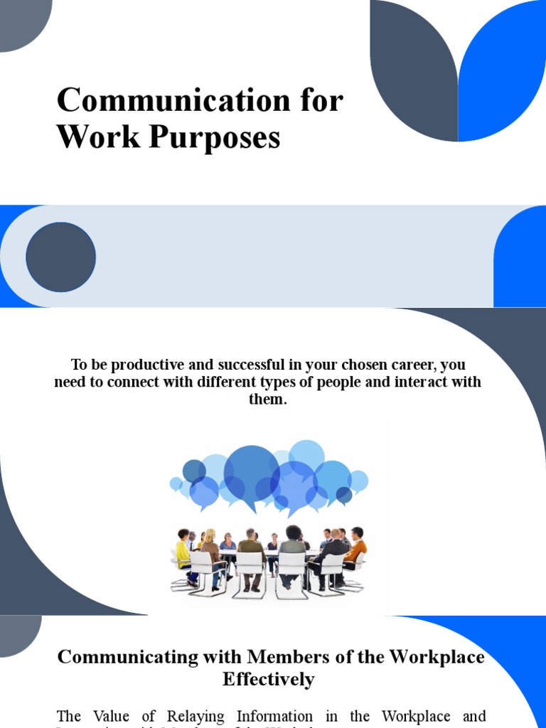 Communication For Work Purposes | Download Free PDF | Memorandum ...