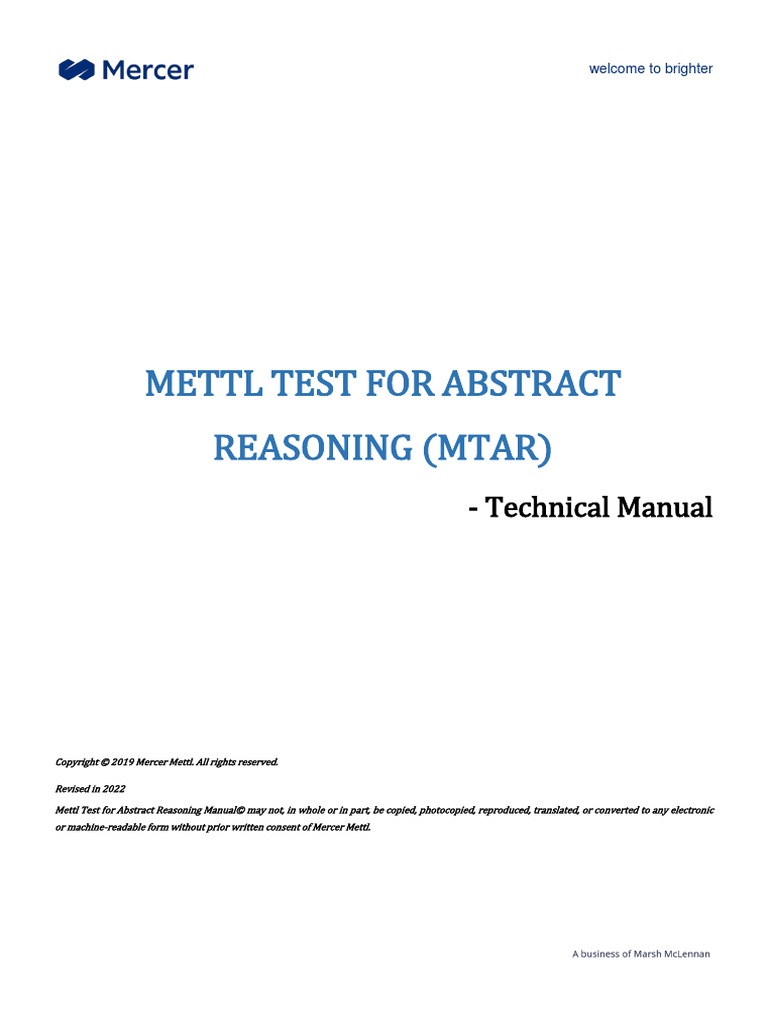 Mettl Test For Abstract Reasoning Pdf Validity Statistics