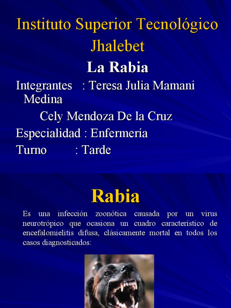 La Rabia | PDF | Rabia | Especialidades Medicas