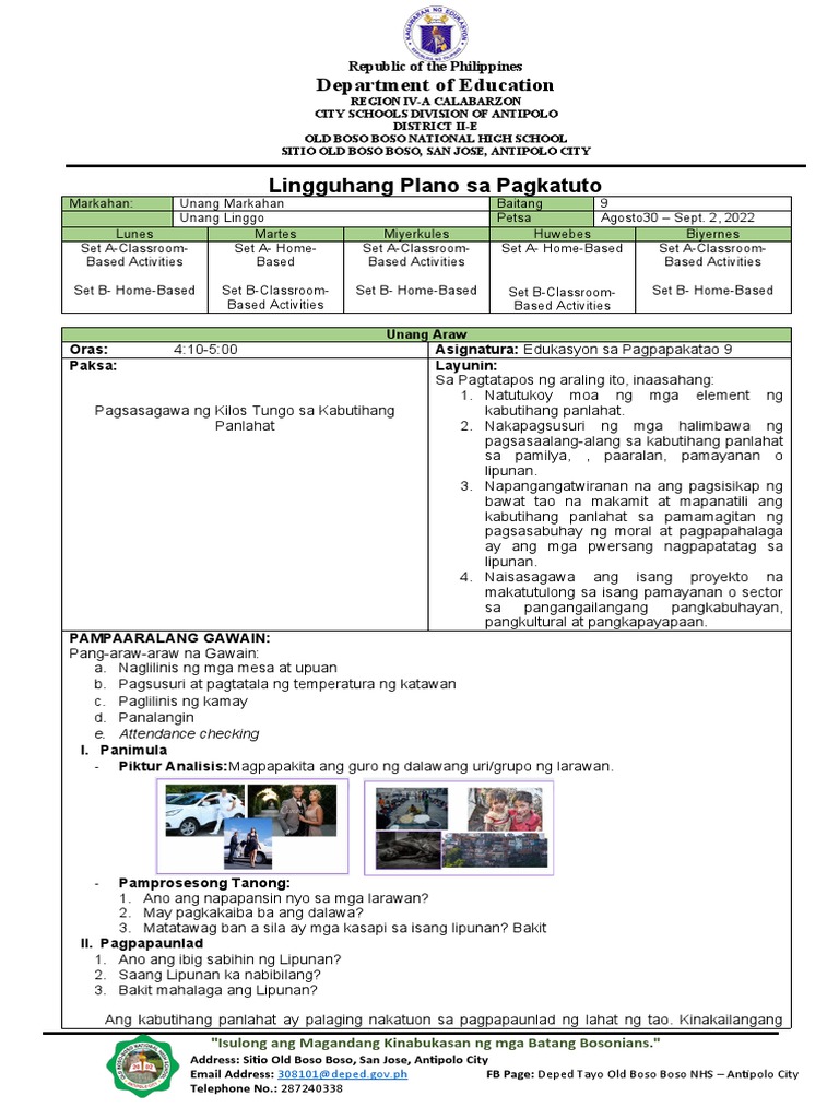 Week-2-WHLP-EsP 9 Kabutihang Panlahat | PDF