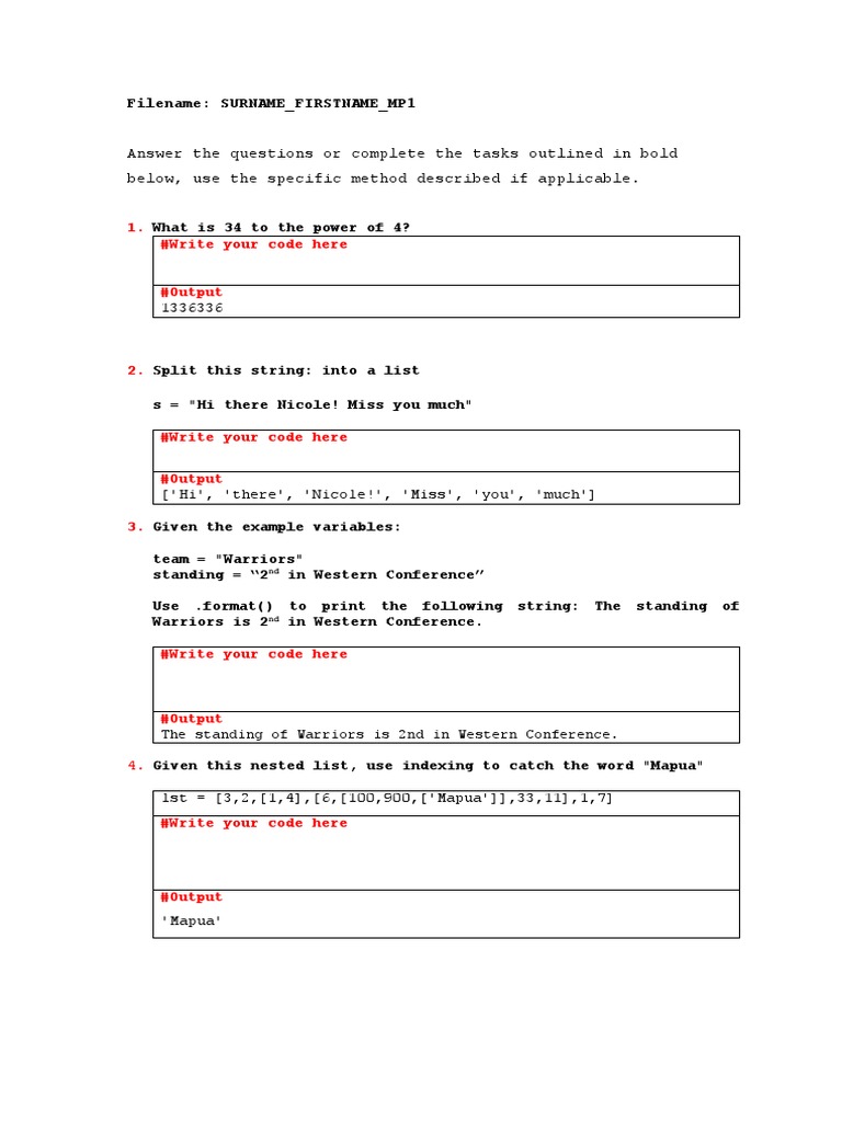 Machine Problem 1 Cs158 1l Pdf