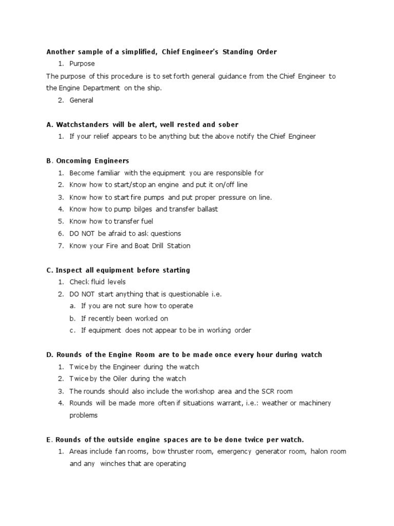 Standing Orders-Ce | PDF