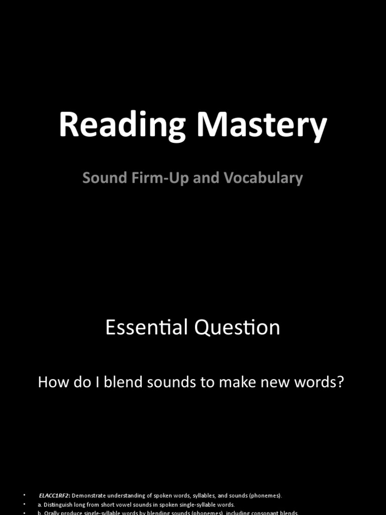 Blending Sounds for Vocabulary Mastery | PDF | Syllable | Cognition
