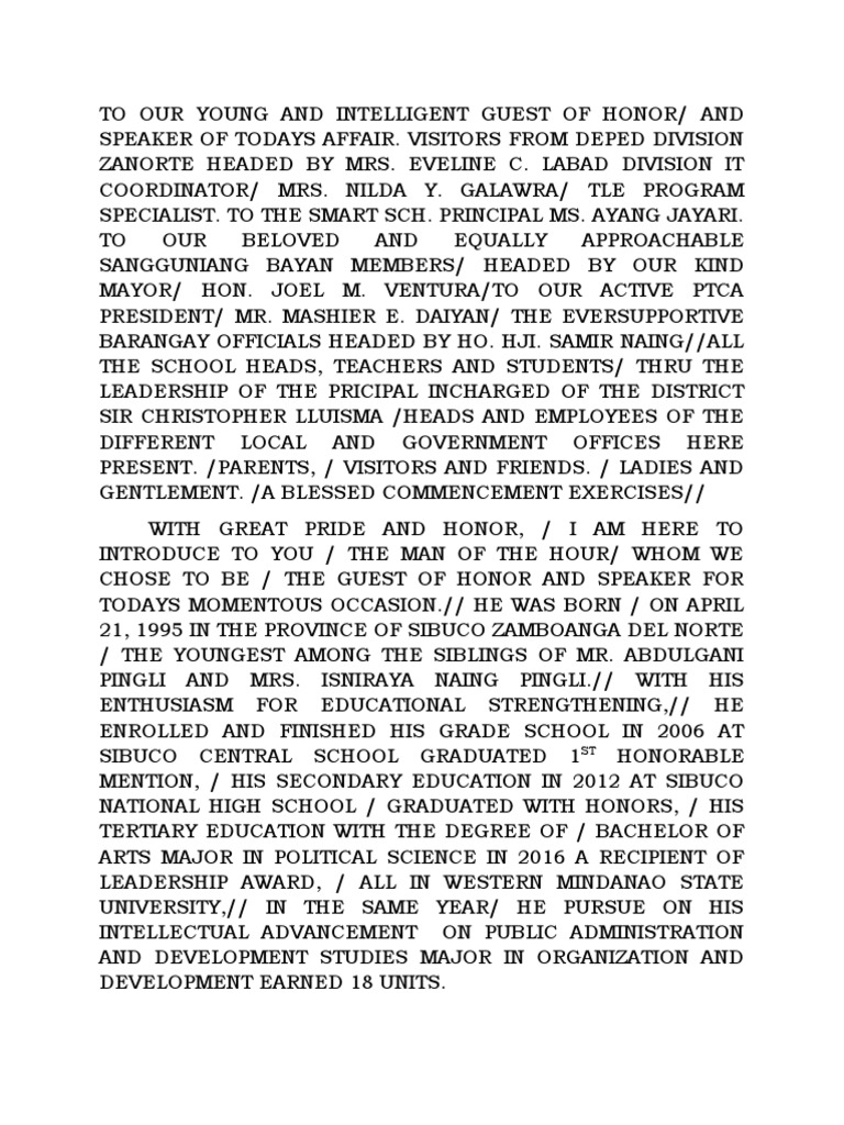 To Our Young and Intelligent Guest of Honor | PDF