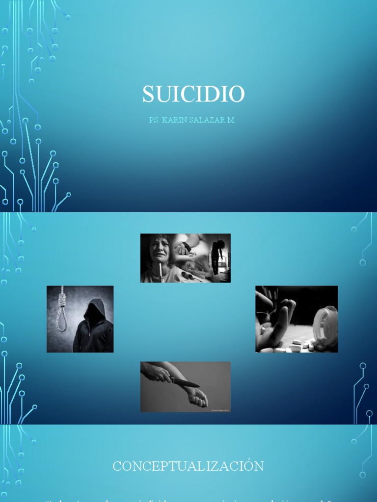 Suicidio: Conceptos y Factores Clave | PDF | Suicidio | Causas de la muerte