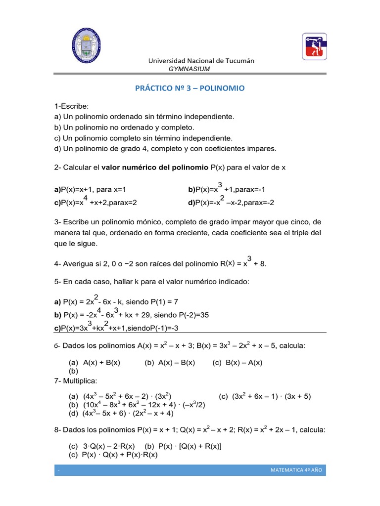Práctico #3 | PDF | Álgebra abstracta | Ciencia computacional