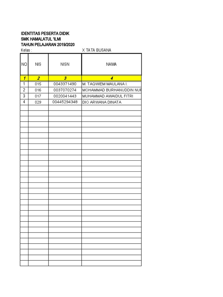 Aplikasi Rapot Excel Kurikulum 2013 | PDF