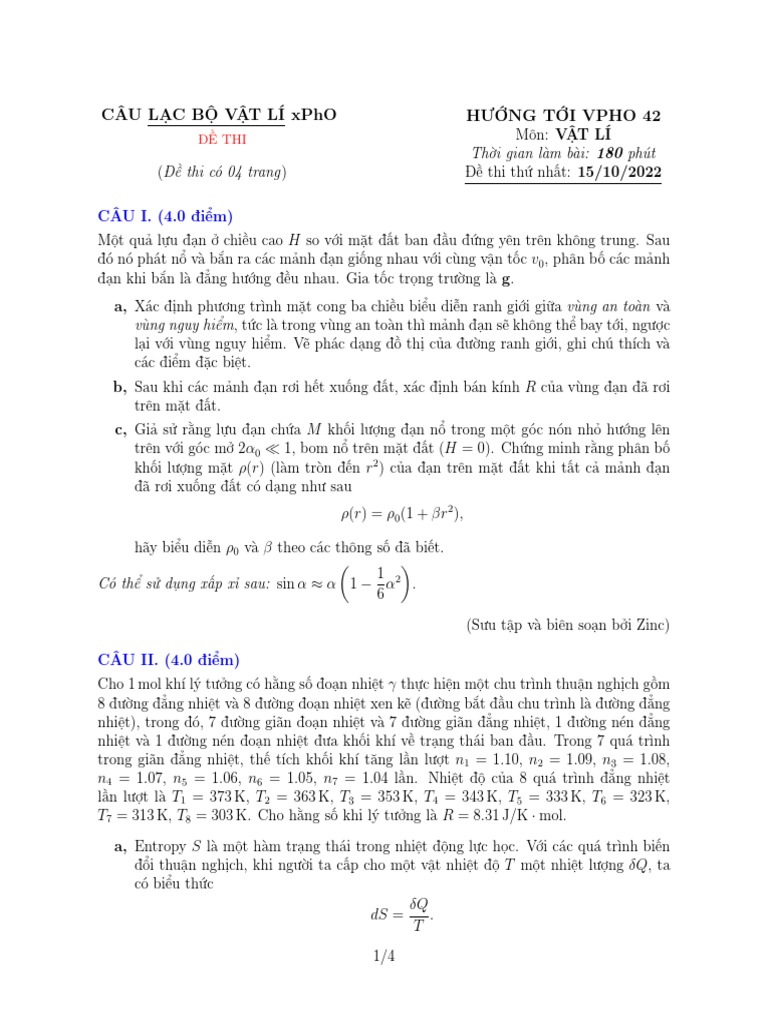 Road To VPhO Day 1 | PDF