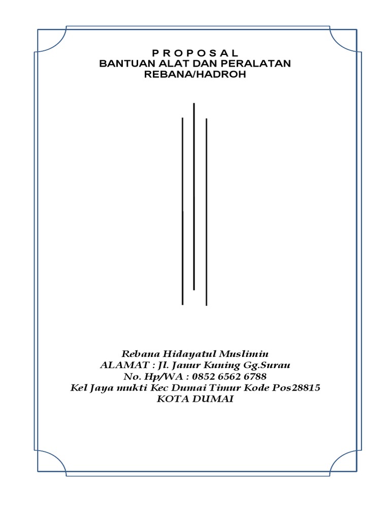 Proposal Bantuan Alat Dan Peralatan Rebana/Hadroh | PDF