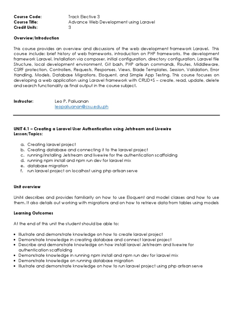 Advanced Laravel for Developers | PDF | Computing | Computer Engineering