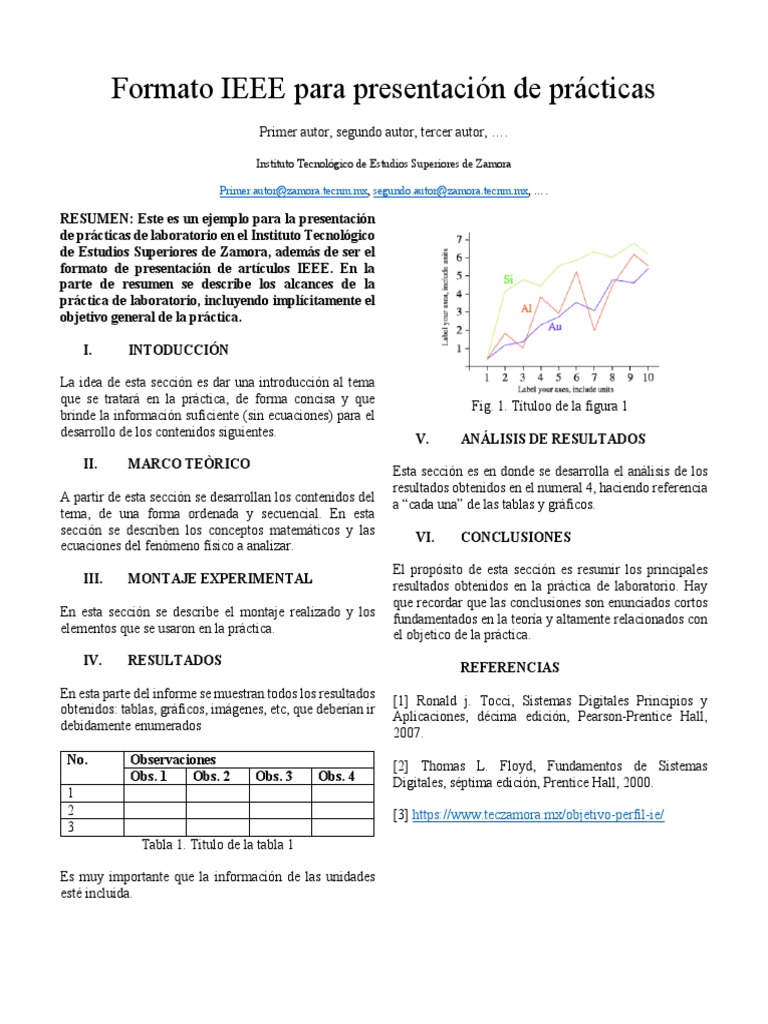 Formato IEEE para Presentación de Prácticas | PDF | Science