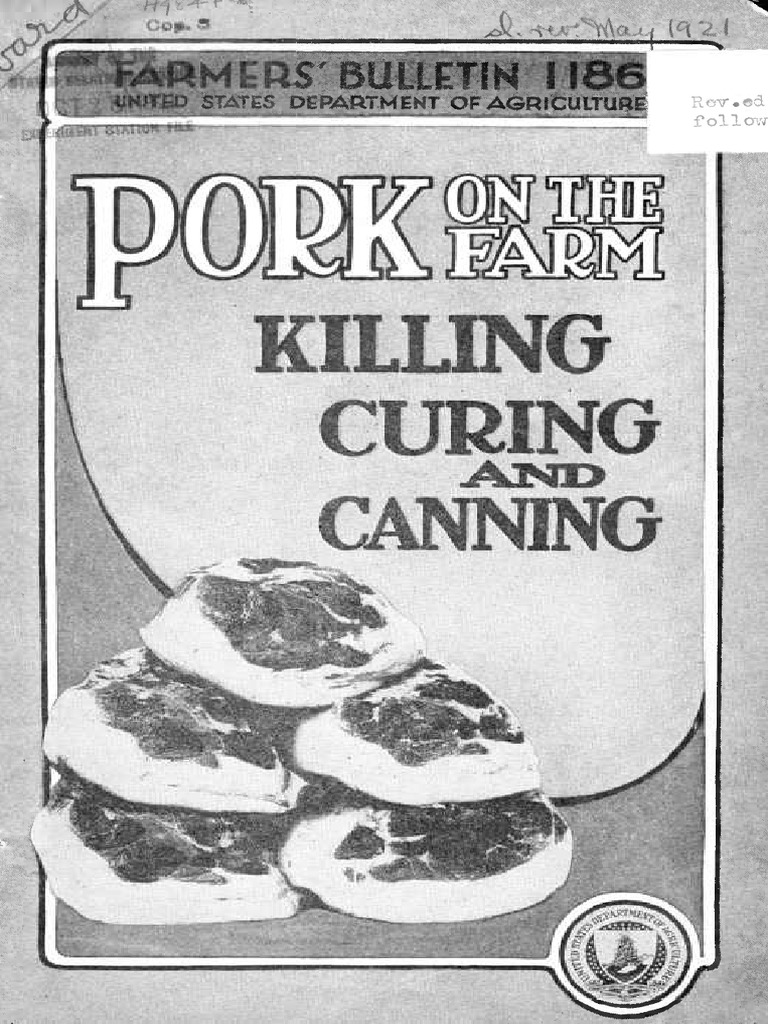 Frank G. Ashbrook - Pork On The Farm - Killing, Curing, and Canning ...