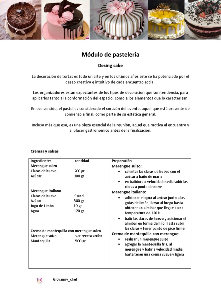 Recetario de Pasteleria-1 | PDF | Crema | Chocolate