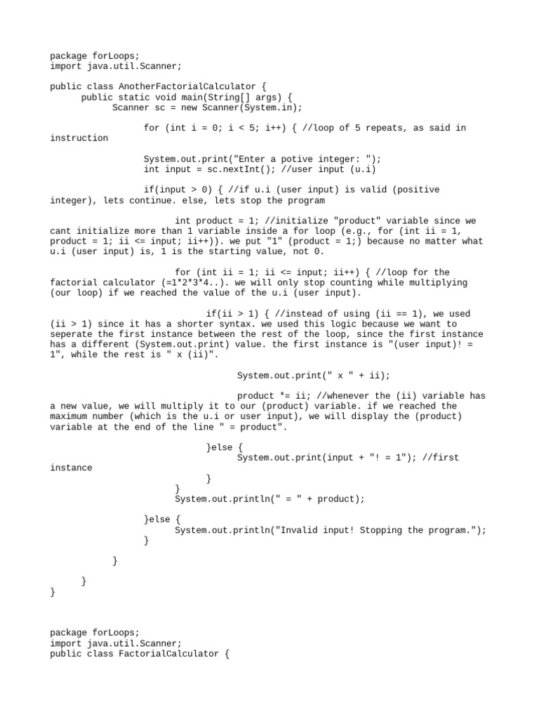 Factorial Cal Cu | PDF | Control Flow | Computer Engineering