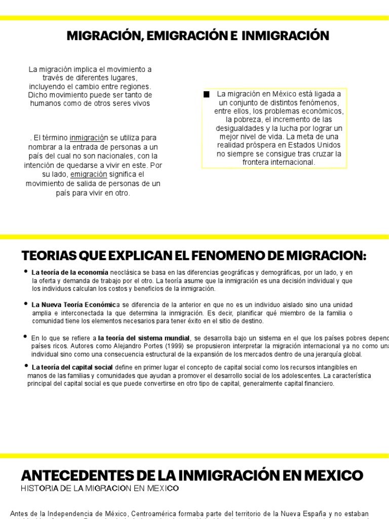 Movilidad humana: Explorando las dinámicas de migración, emigración e ...