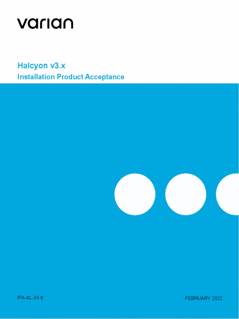 Halcyon v3.x Installation Acceptance Guide | PDF | Radiation Therapy ...