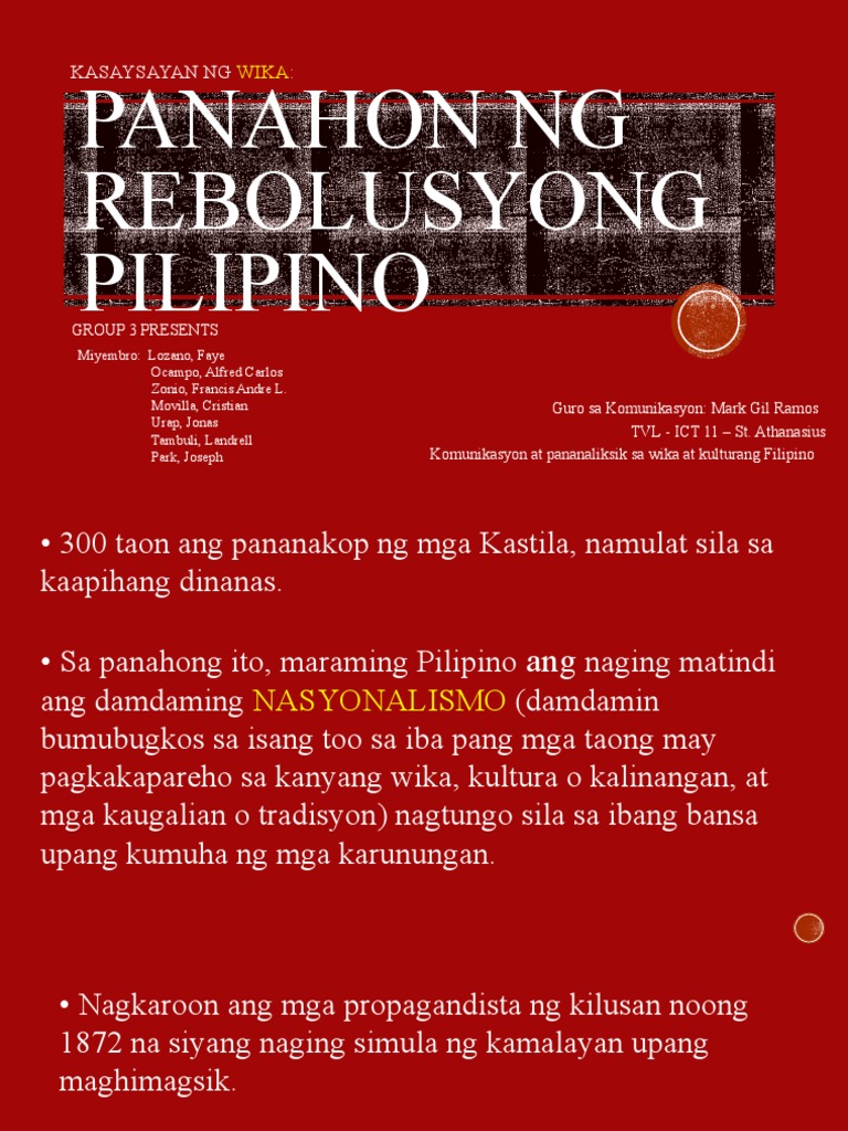 Panahon NG Rebolusyong Pilipino | PDF