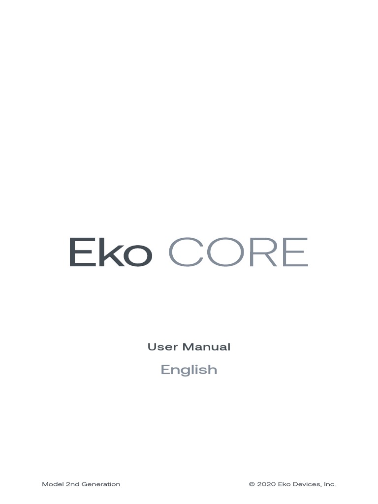 Eko CORE User Manual | PDF | Hertz | I Phone