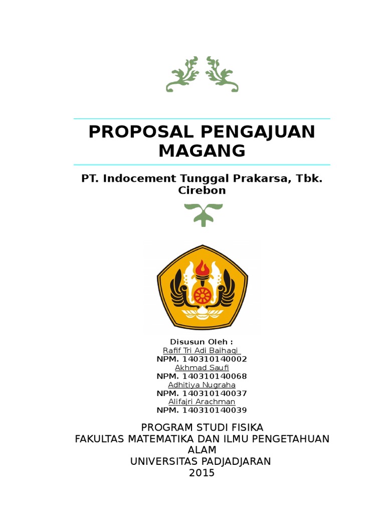 Proposal Magang | PDF