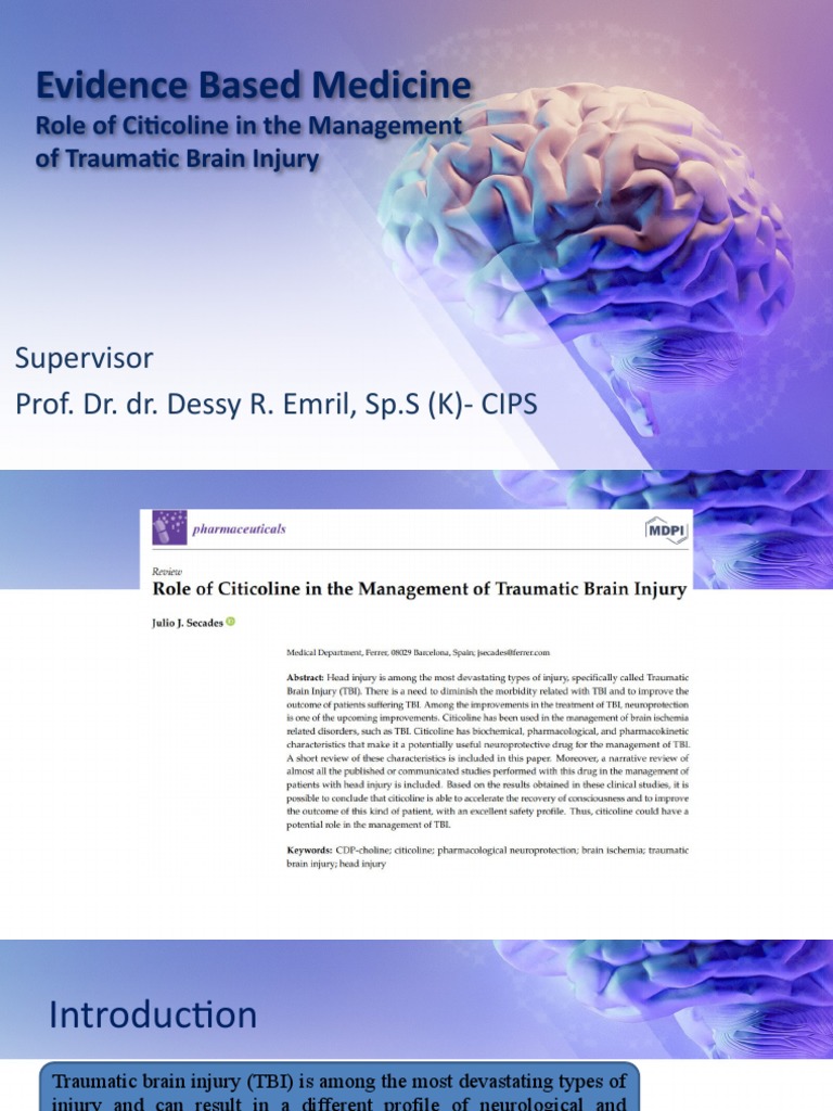 Evidence Based Medicine: Role of Citicoline in The Management of ...