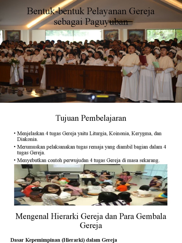 Bentuk-Bentuk Pelayanan Gereja Sebagai Paguyuban VIII | PDF | Ilmu ...