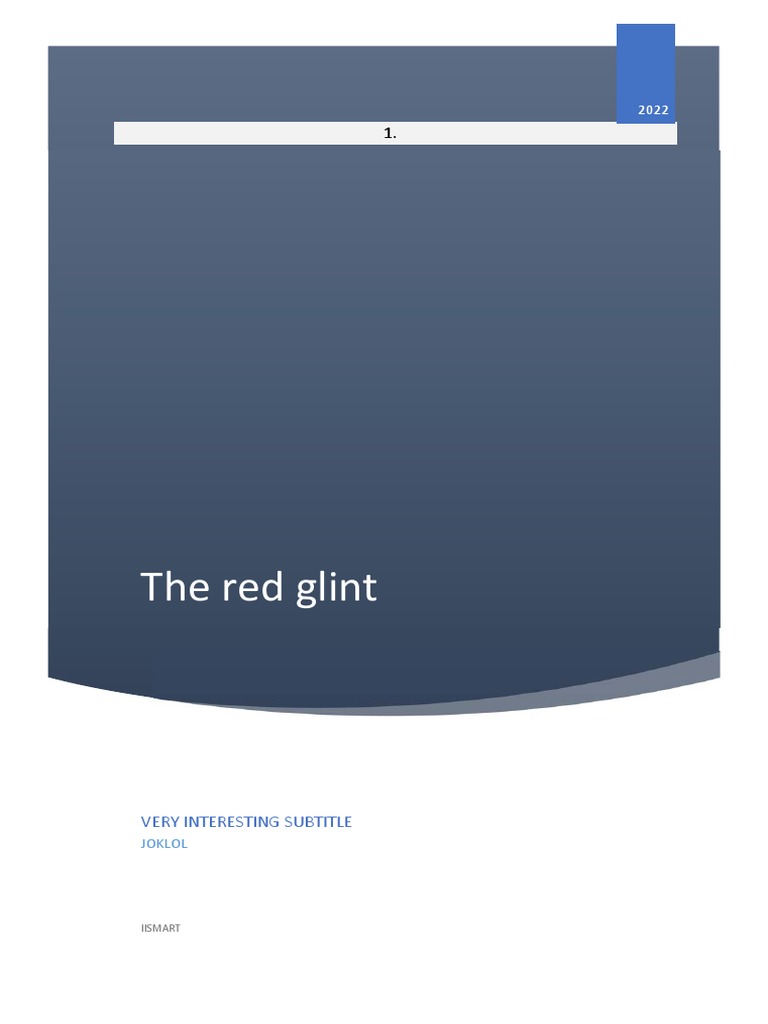 Red Glint-Volume1 | PDF