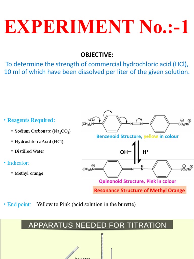 Presentation 2 (Experiment 1) | PDF | Titration | Chemistry