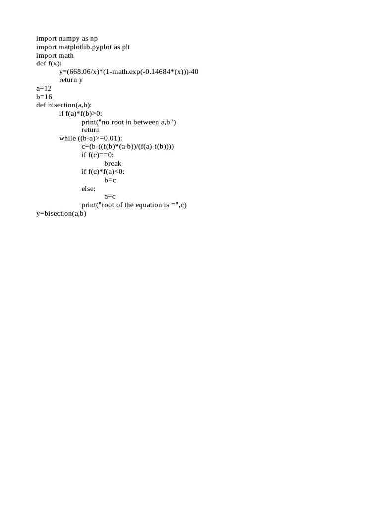 False Position Method (Regula - Falsi Method) - Root Finding | PDF