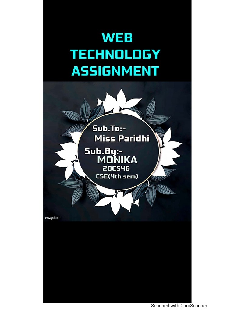 Wt 2nd Assignment Pdf 3368
