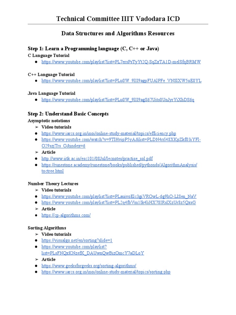 Dsa Resources | Download Free PDF | Mathematical Logic | Computer Programming