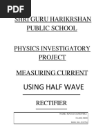 Physics Project File Class12 Half Wave Rectifier | PDF | Rectifier | Diode