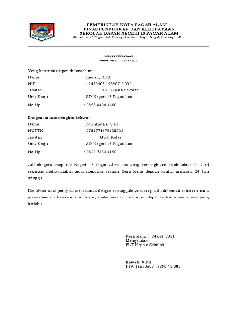 Pernyataan Imi Suita | PDF