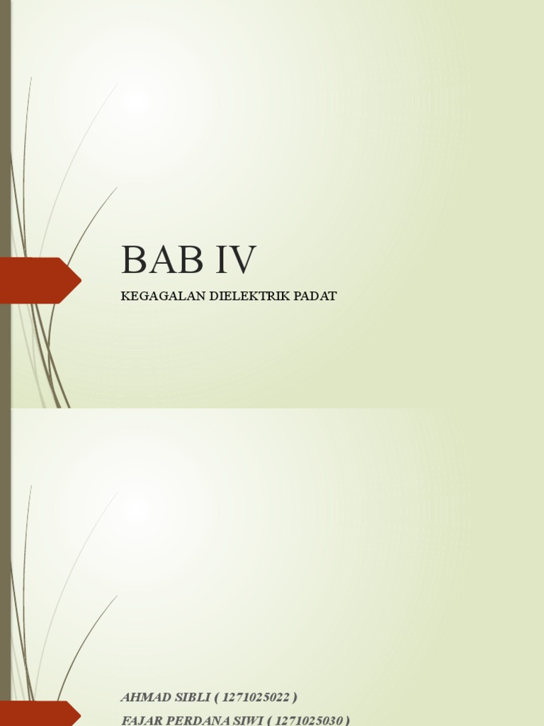 1.bab 4 Kegagalan Isolasi Padat. | PDF