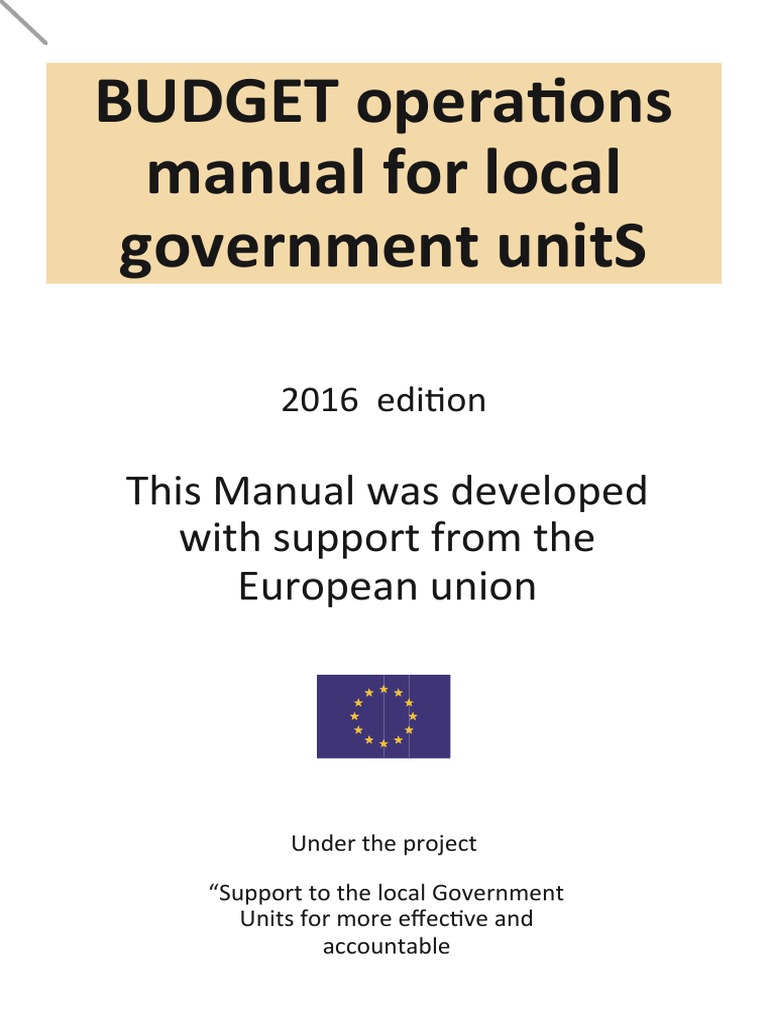 Budget Operations Manual For Local Government Units | PDF | Governance ...