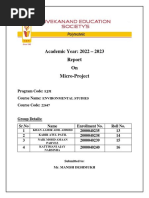 Est Micro Project Report | PDF | Water Purification | Water
