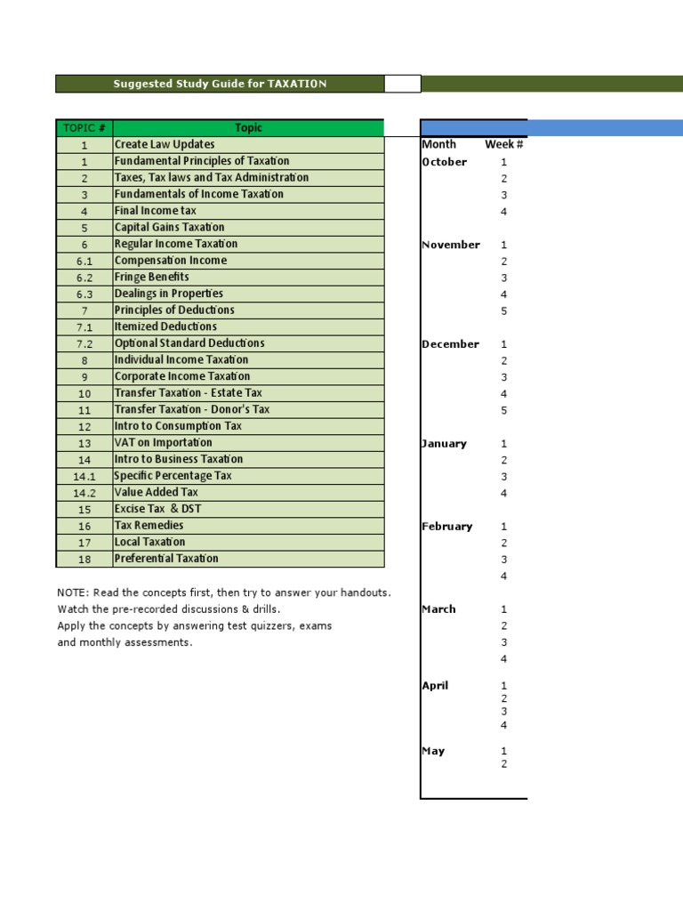 TAX Study Guide | Download Free PDF | Taxes | Taxation In The United States