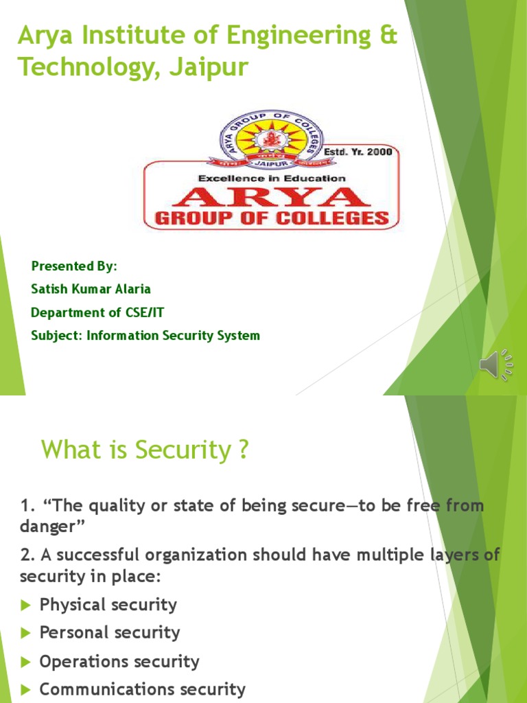 ISS Notes Unit-1 | PDF | Cryptography | Key (Cryptography)