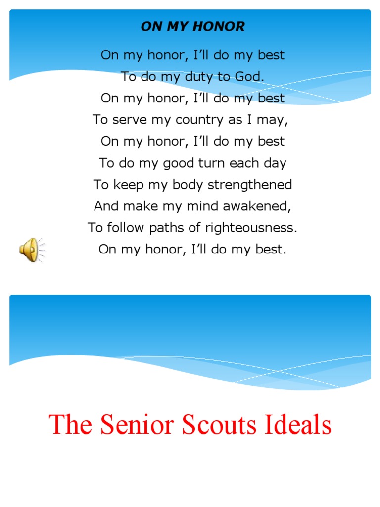 CLTC s4 The Senior Scout Ideals | PDF | Scouting | Youth Movements