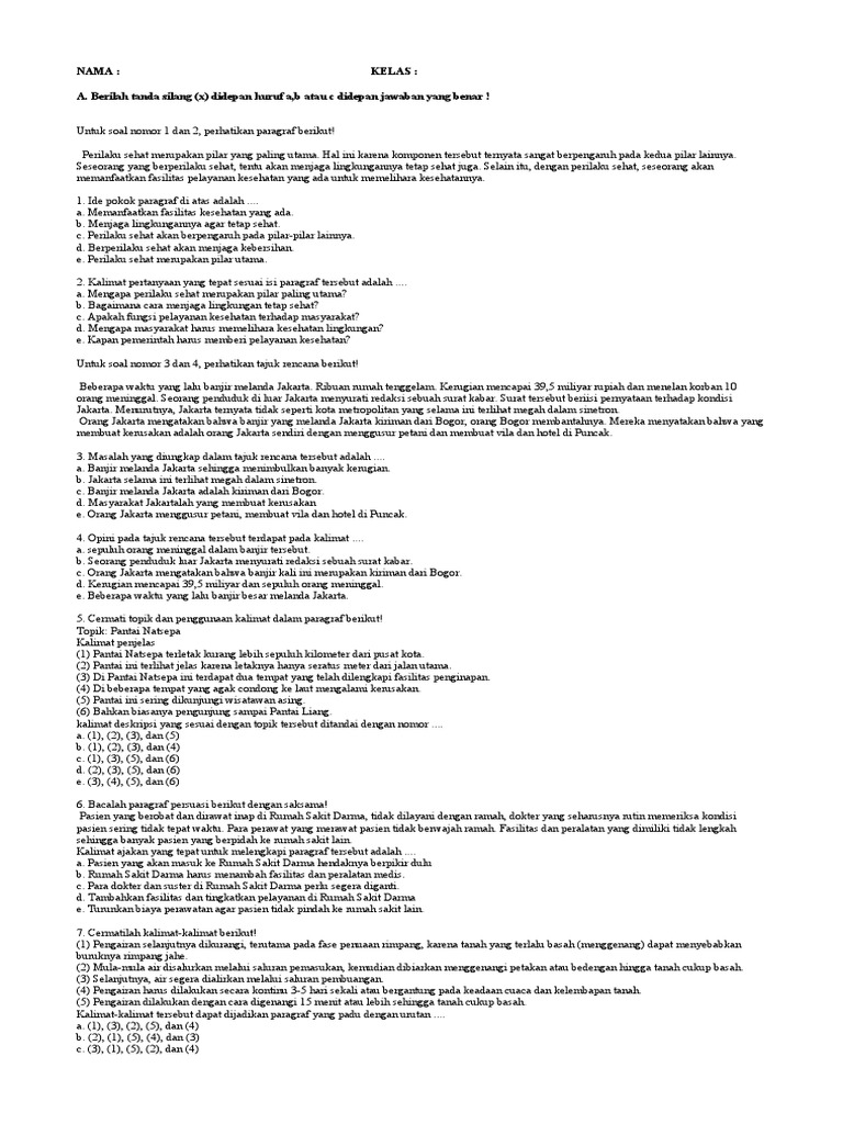 Data Soal BHS Indonesia Kelas 11 | PDF | Kajian Bahasa Asing