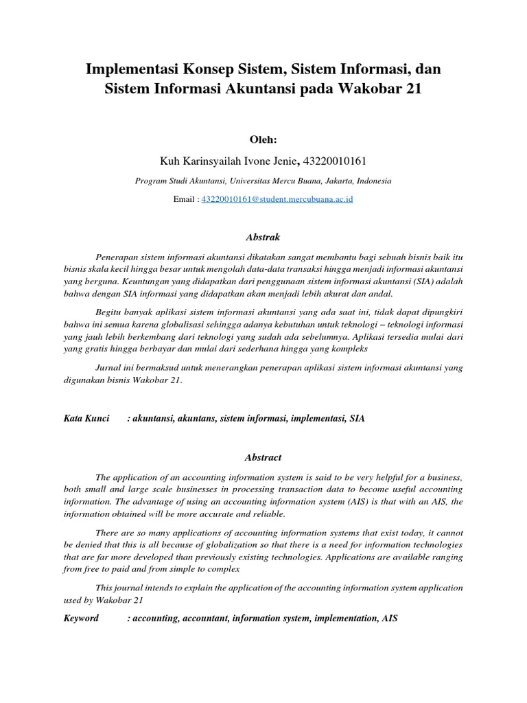 Implementasi Konsep Sistem Sistem Inform | PDF | Bisnis | Komputer