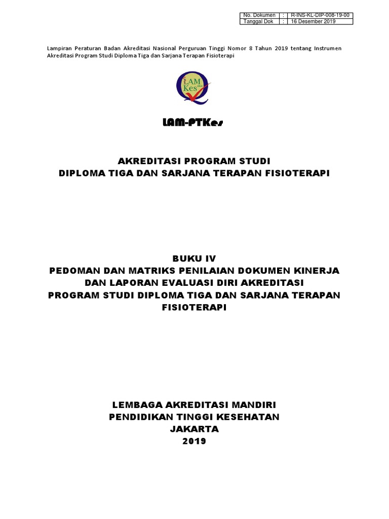 Buku 4 - Pedoman & Matriks Penilaian Akreditasi-DIII & STR Fisioterapi ...