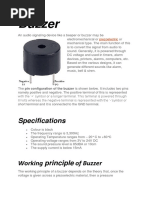 Buzzer - Pinout, Working, Specifications & Datasheet | PDF | Electrical Circuits | Manufactured ...