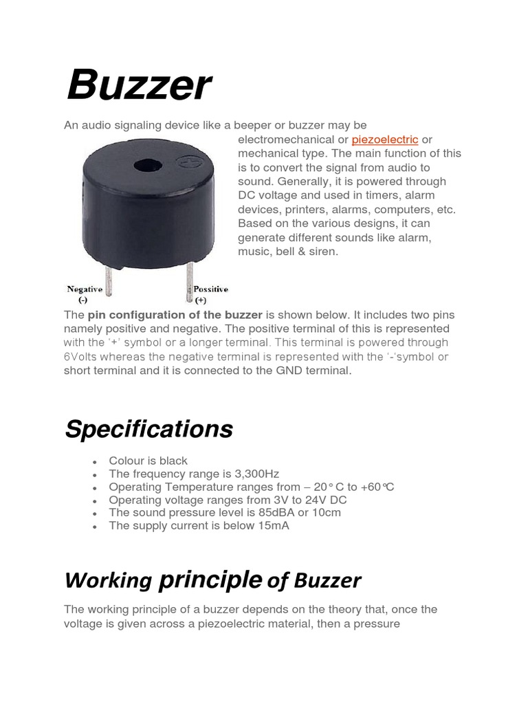 Buzzer | PDF