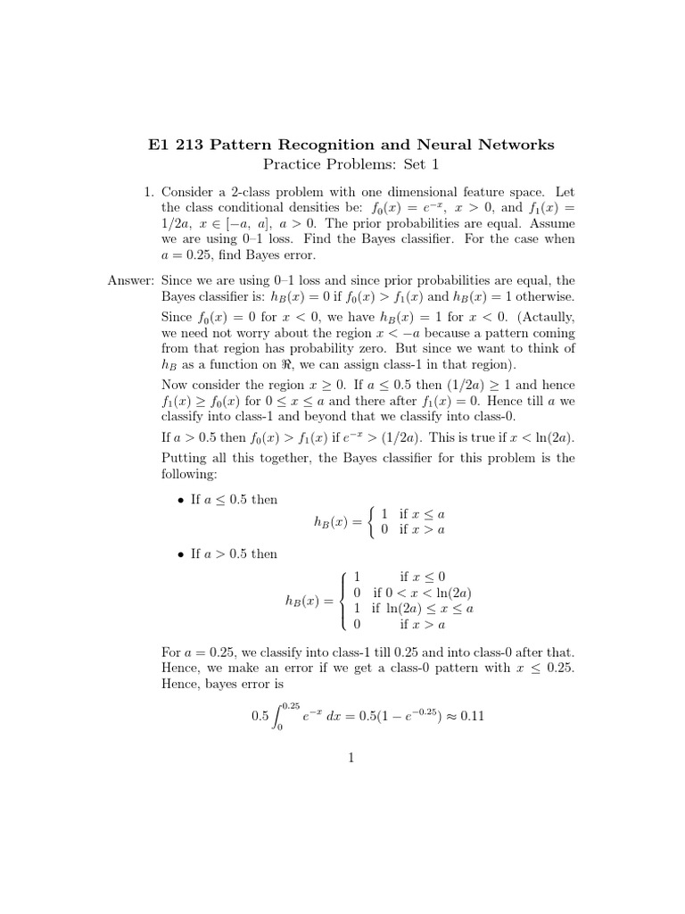 Problem Sheet 1 Answers | PDF | Analysis | Probability Theory