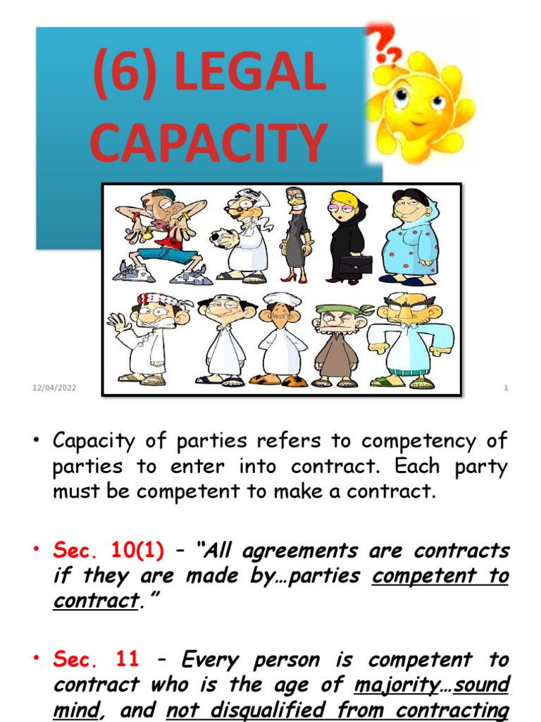 The Legal Capacity Requirements for Creating Binding Contracts | PDF ...