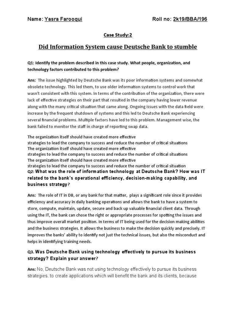 Case Study 2 | PDF | Information System | Strategic Management