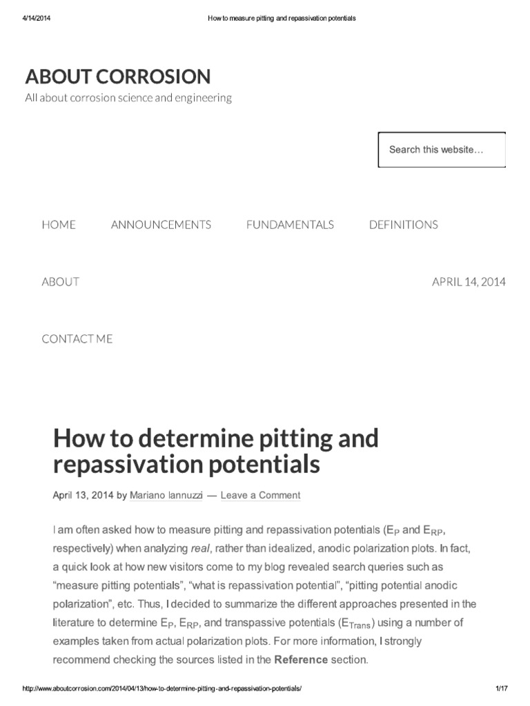 How To Measure Pitting A.. | PDF