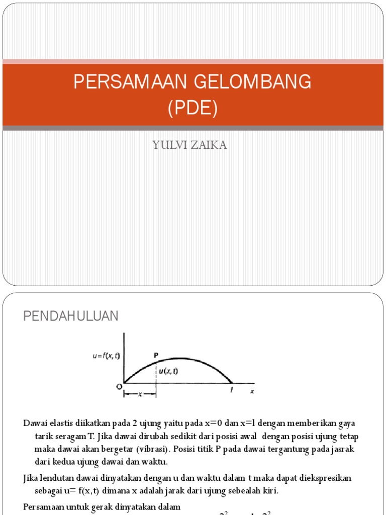 Persamaan Gelombang PDE | PDF